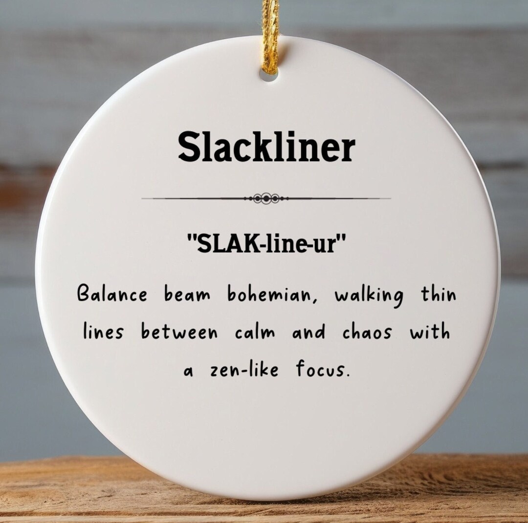 Slackline Ornament, Slackliner Gift, Gift for Slackliner, Balance Sport ...