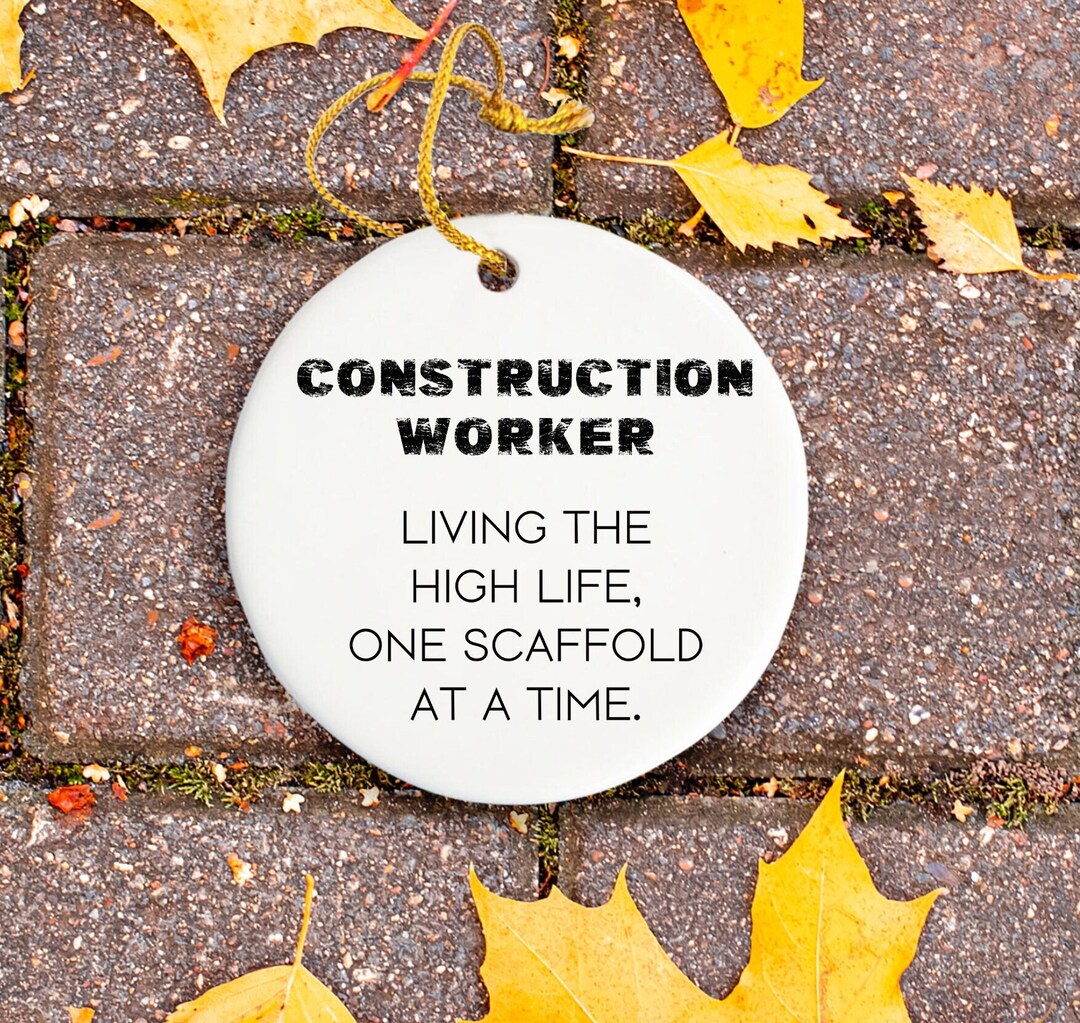 Construction Worker Gift, Contractor Ornament, Builder Keepsake, Gift ...