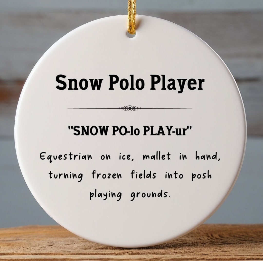 Snow Polo Ornament Polo Player Gift Snow Polo Keepsake Polo - Etsy