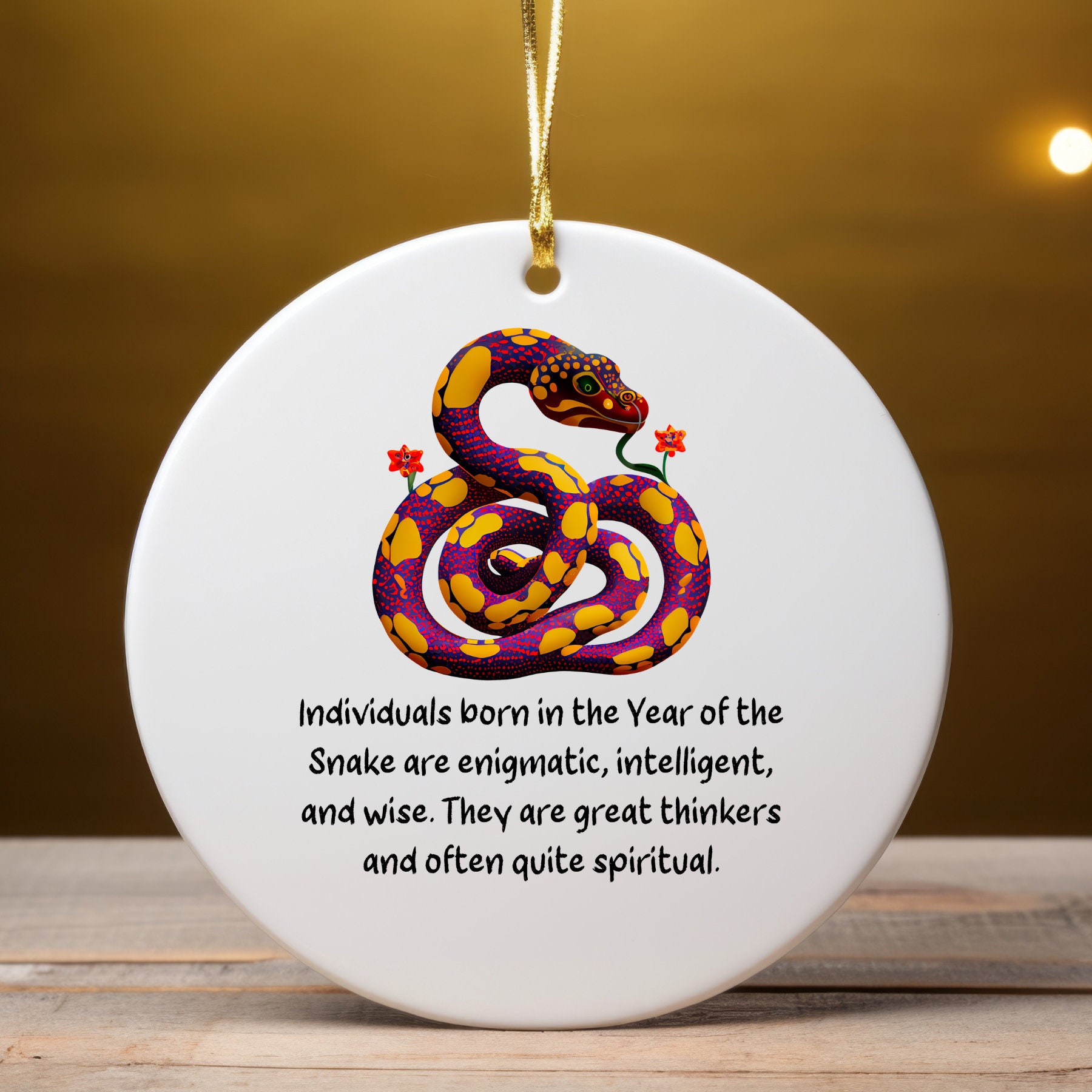 Zodiac Snake Ornament, Chinese Zodiac Ornament, Chinese New Year ...