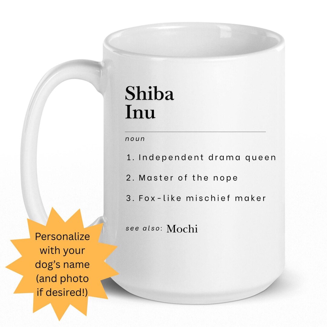 Personalized Shiba Inu Definition Mug, Shiba Gift for Dog Lovers - Etsy