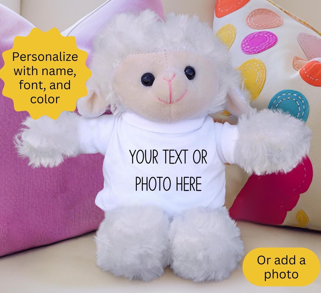 Custom Plush Lamb, Personalized Stuffed Animal, Keepsake Gift - Etsy