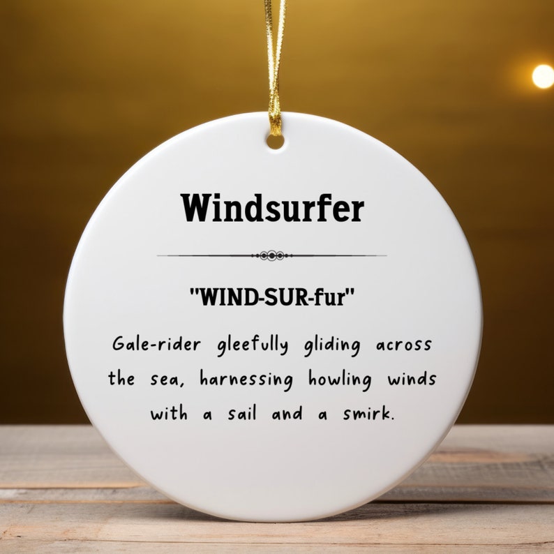Windsurfer Ornament, Surfing Gift, Ocean Ornament, Windsurfing Gift ...