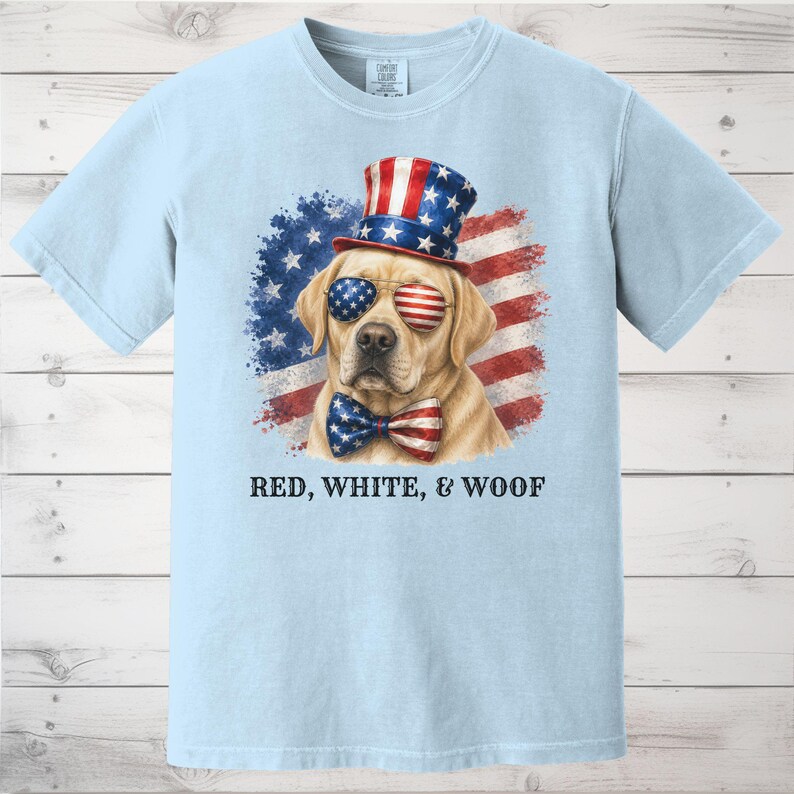 Patriotic Yellow Lab Shirt, American Flag Labrador Retriever Summer Dog ...