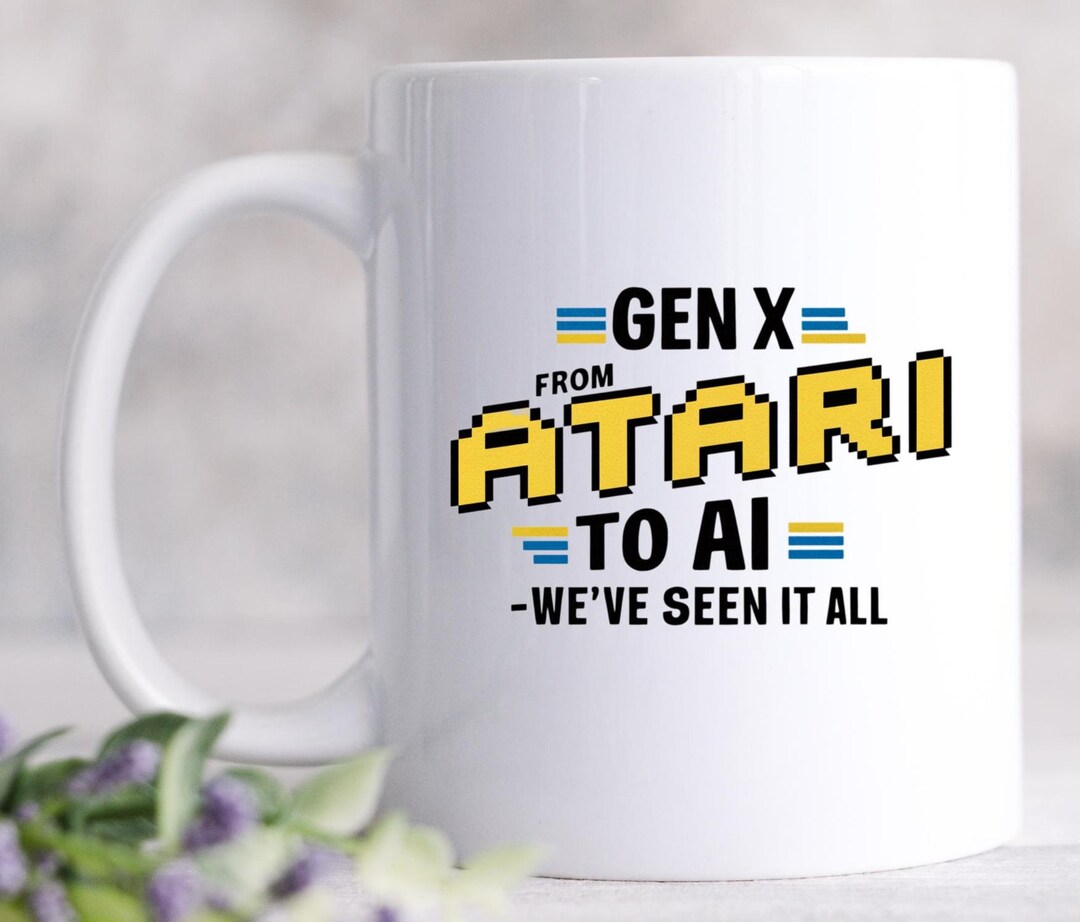 Generation X Mug, Atari to Ai Coffee, Retro Gamer Gift, Tech Evolution ...