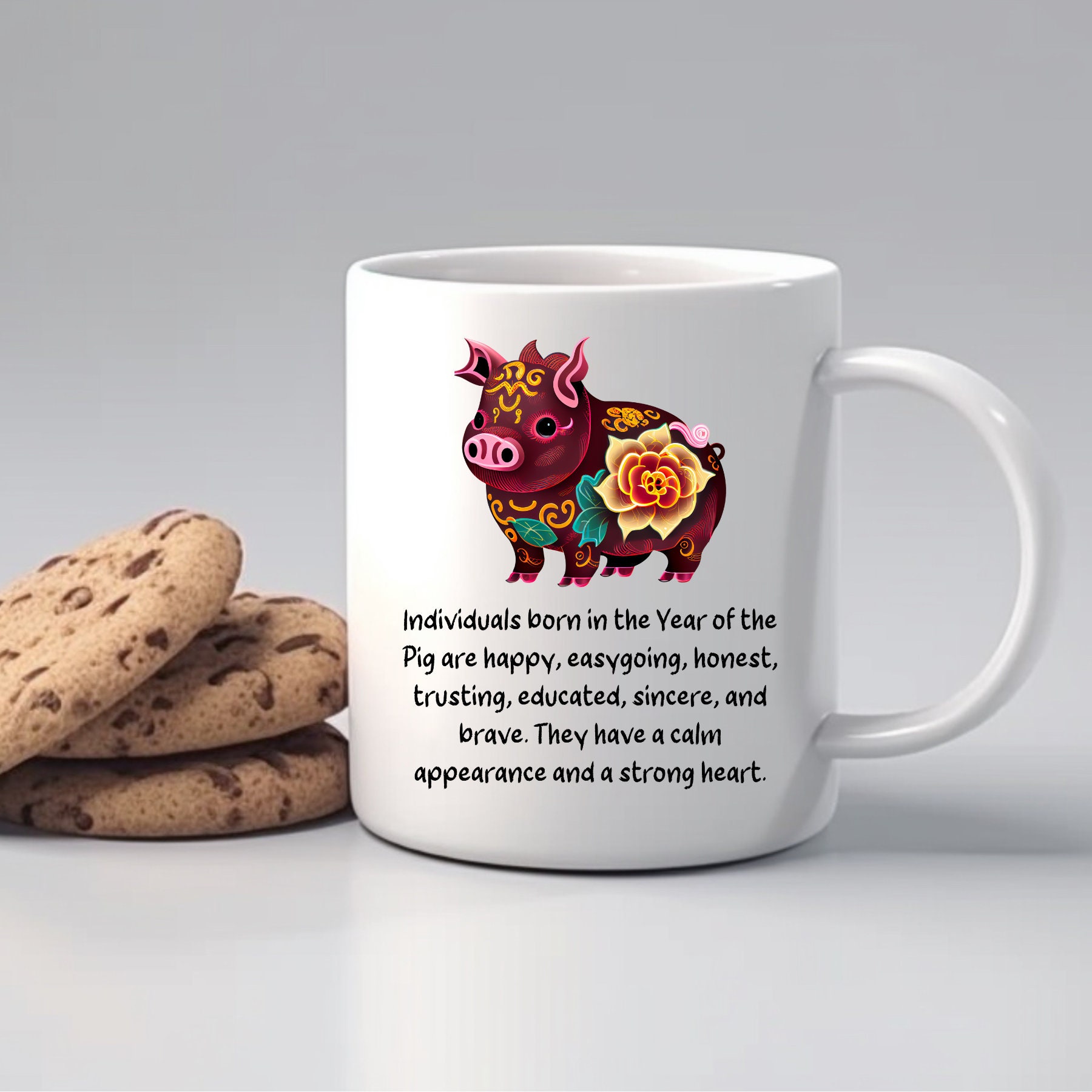 Zodiac Pig Mug, Chinese Zodiac Mug, Chinese New Year, Chinese Zodiac ...
