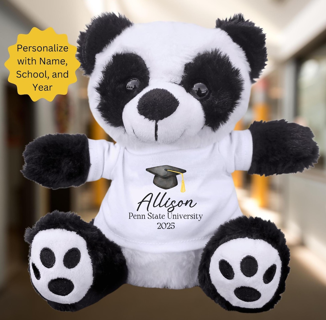Personalized Graduation Panda Plush – Custom Grad Gift With Name ...