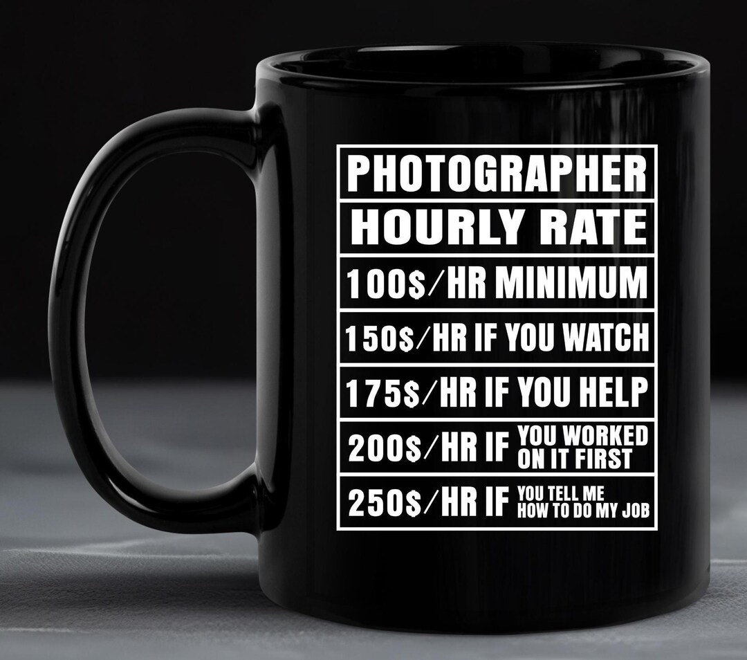 Photographer Gift, Rate Chart, Gift for Photographer, Photography Gift ...
