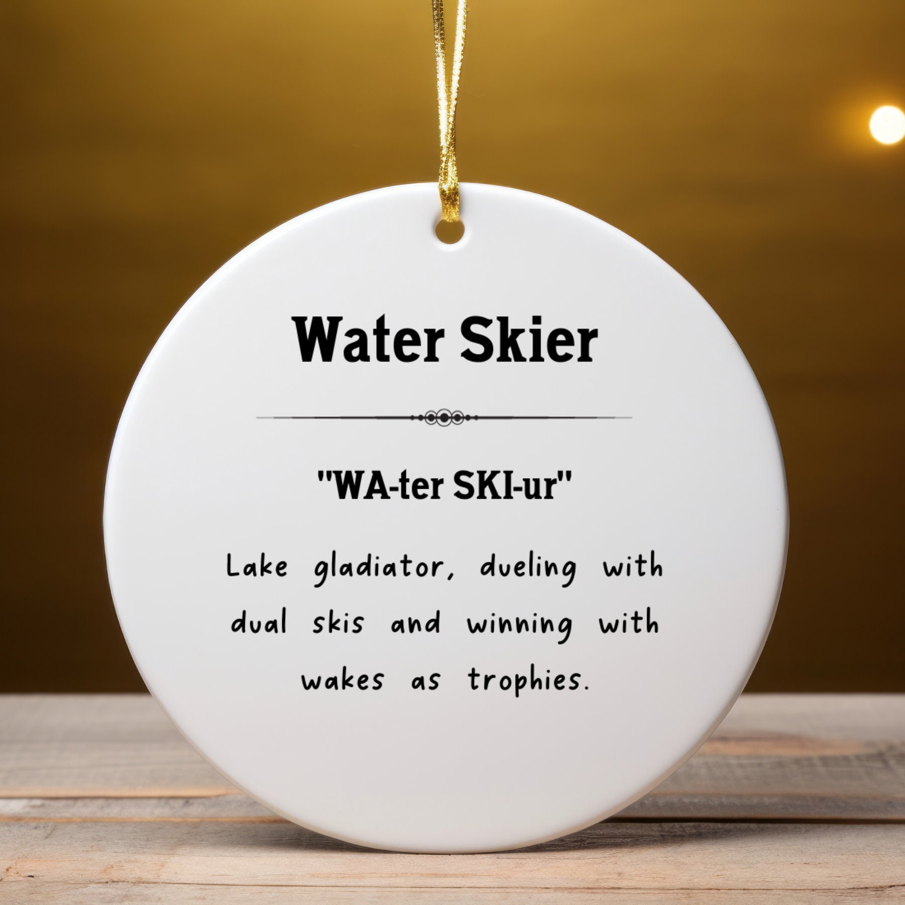 Water Skier Ornament, Water Ski Keepsake, Gift for Skier, Water Sports ...