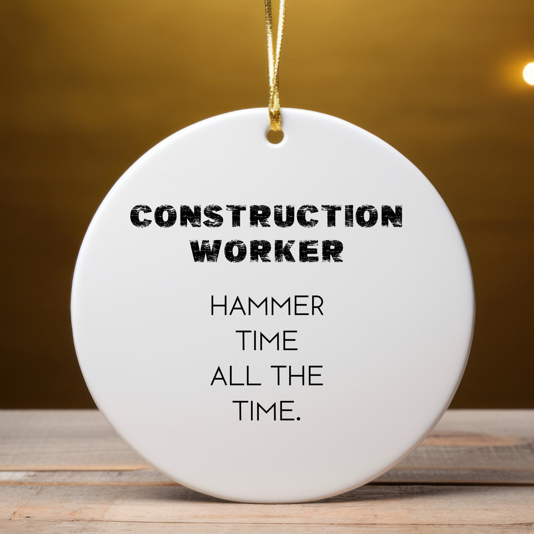 Construction Worker Gift, Contractor Ornament, Handyman Gift ...
