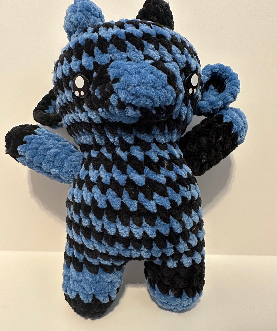 Crochet Blue and Black Cow - Etsy