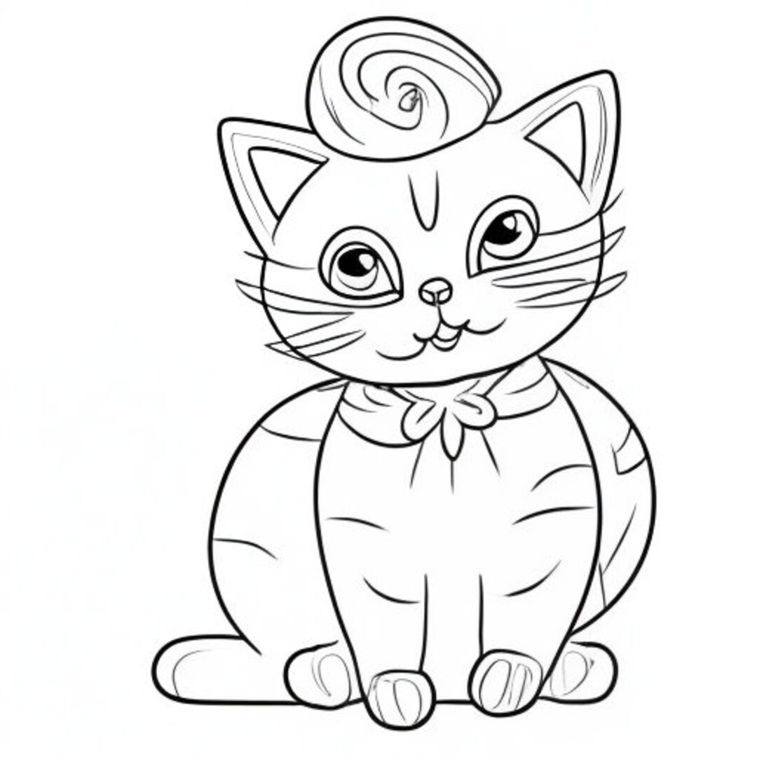 Coloring Book for Children With Cats as Motifs - Etsy