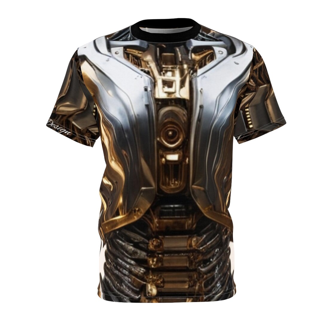 Robot Armored Unisex Tee, Sci-fi Graphic T-shirt, Futuristic Mech Men's ...