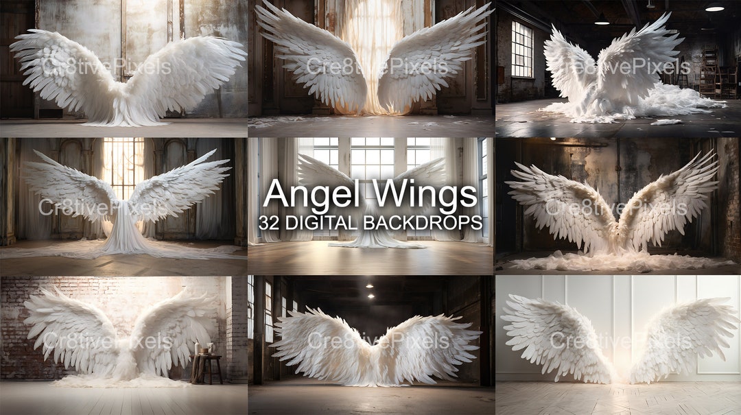 Angel Wings Digital Portrait Backdrops, Backdrop for Photographers ...