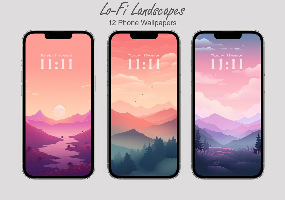 Landscape iPhone Wallpapers, Lofi, Hand Painting Wallpapers, Iphone ...