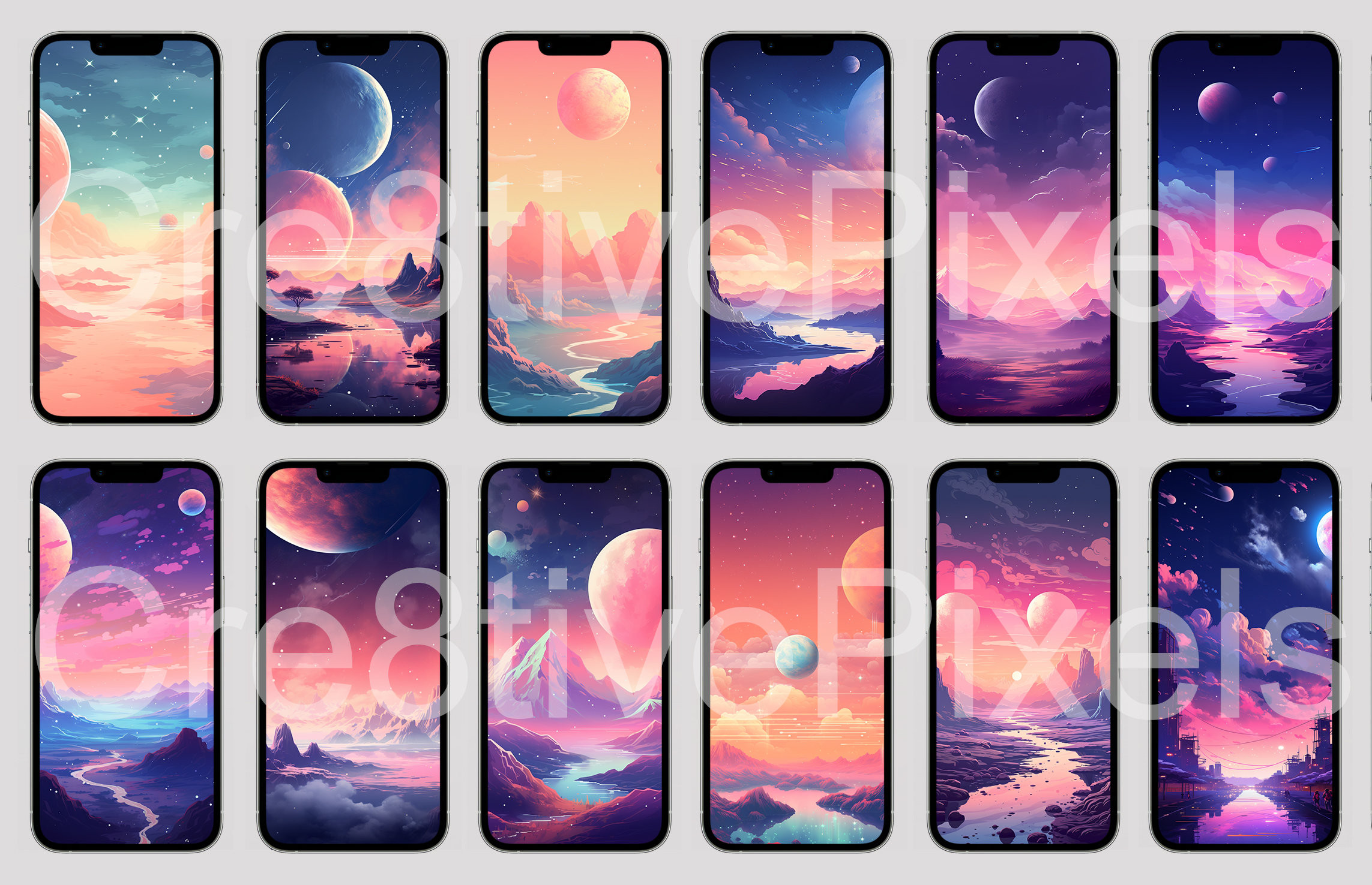 Astro iPhone Wallpapers, Space, Pastel, Hand Painting Wallpapers ...