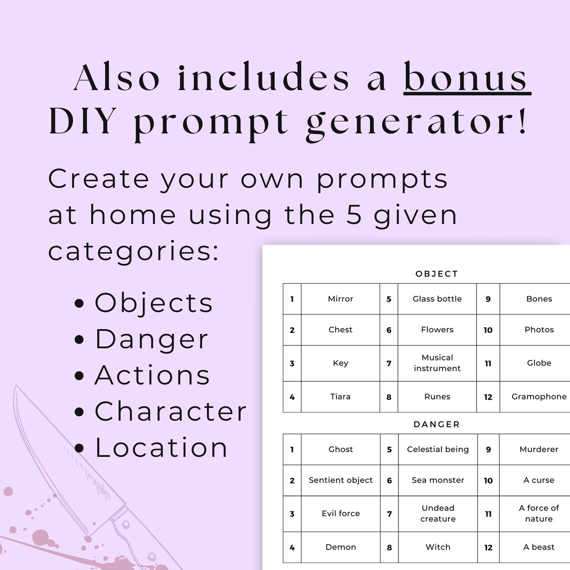 Horror Creative Writing Prompts | Bonus DIY Writing Prompt Generator ...