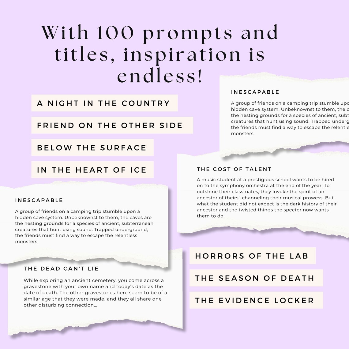 Horror Creative Writing Prompts | Bonus DIY Writing Prompt Generator ...