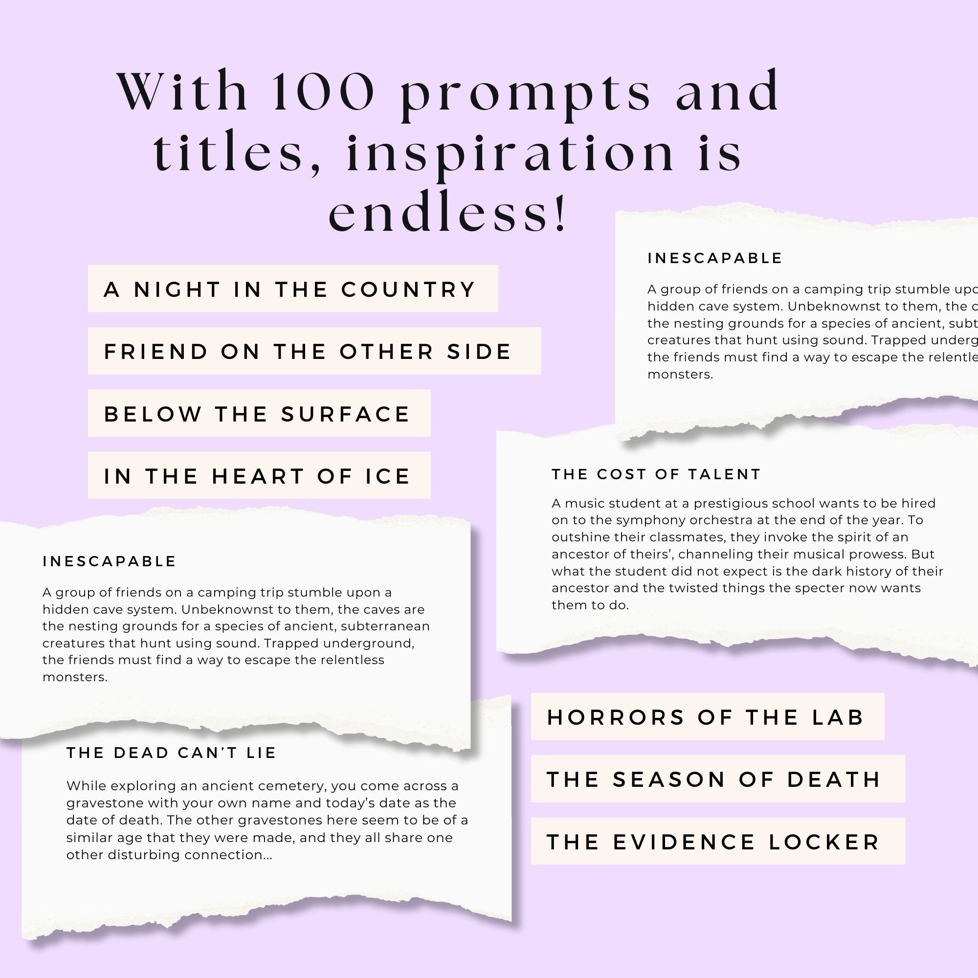 Horror Creative Writing Prompts | Bonus DIY Writing Prompt Generator ...