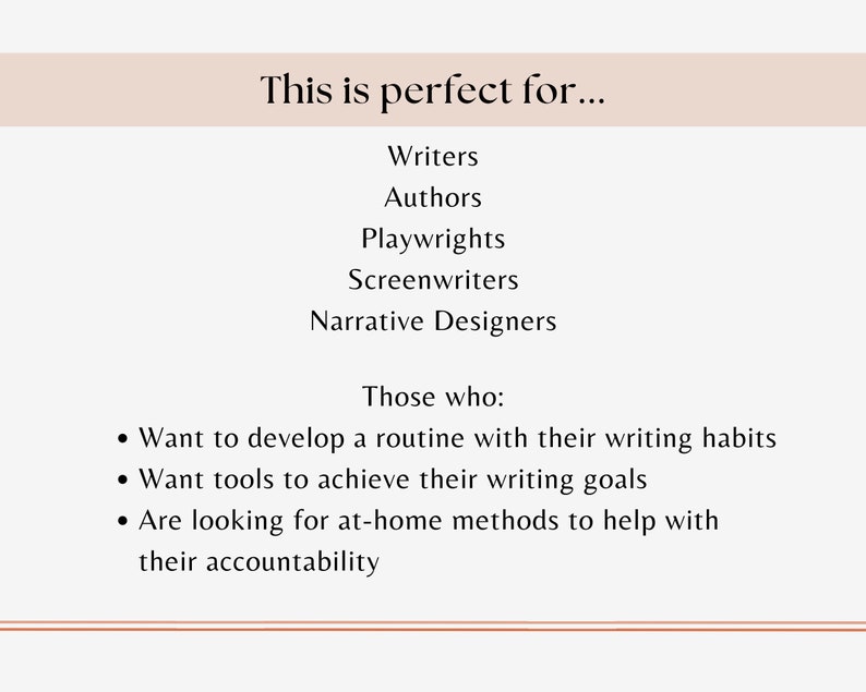 Writers Planner | Writing Habit Tracker Package | Planner for ...