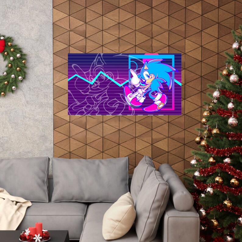 Sonic the Hedgehog Neon & Flashy Premium Matte Posters - Etsy