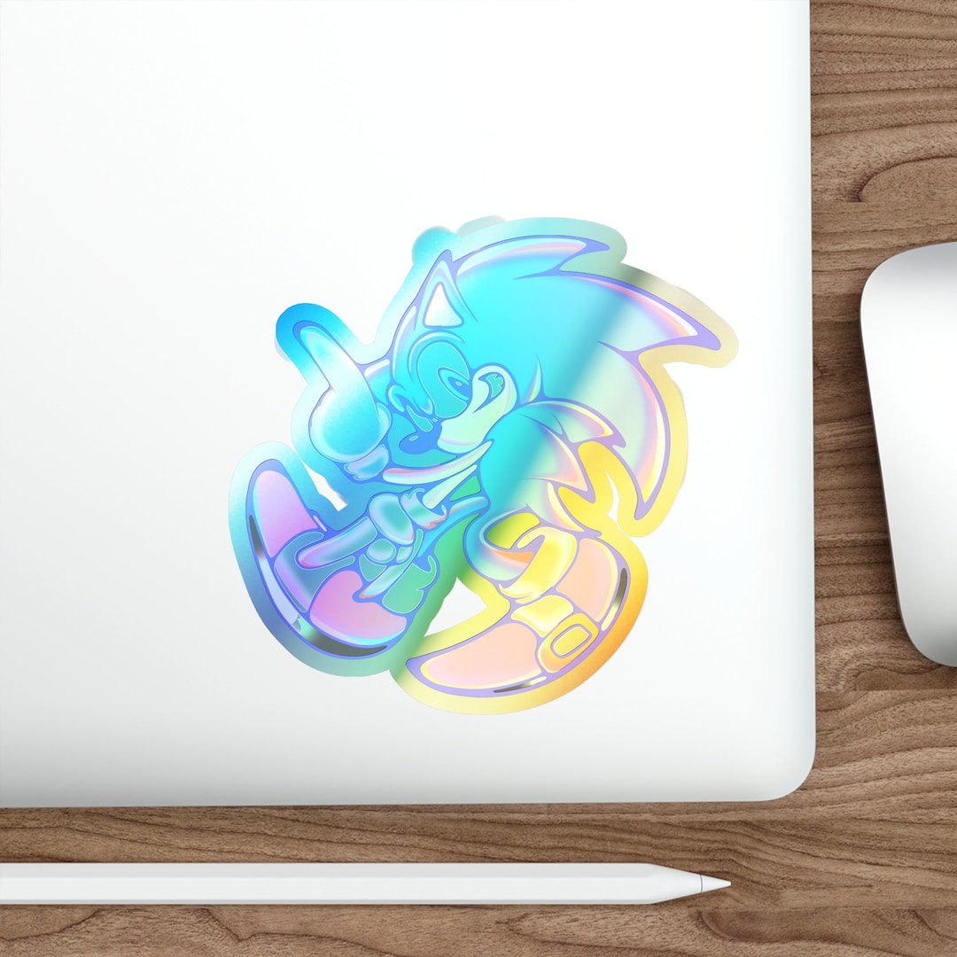 Cool & Flashy Neon Sonic the Hedgehog Holographic Stickers - Etsy