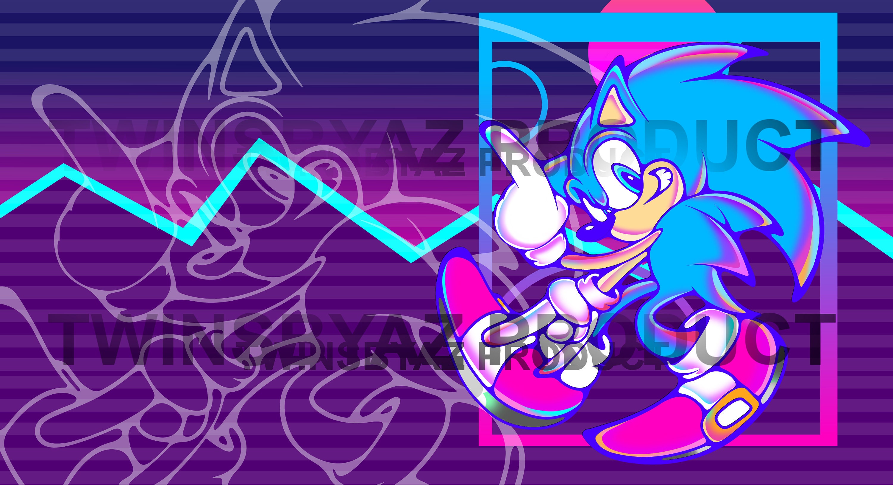 Sonic the Hedgehog Neon & Flashy Premium Matte Posters - Etsy