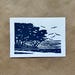 Seaside Landscape Linocut Print - Carmel Beach | 5”x7” - Etsy