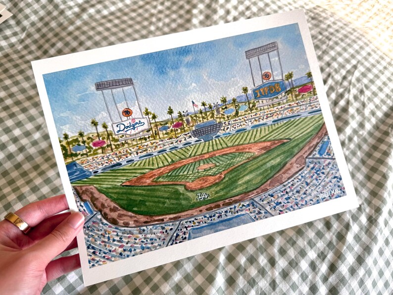 Dodgers Stadium Watercolor Art Print | Two Size Options | 2025 ...