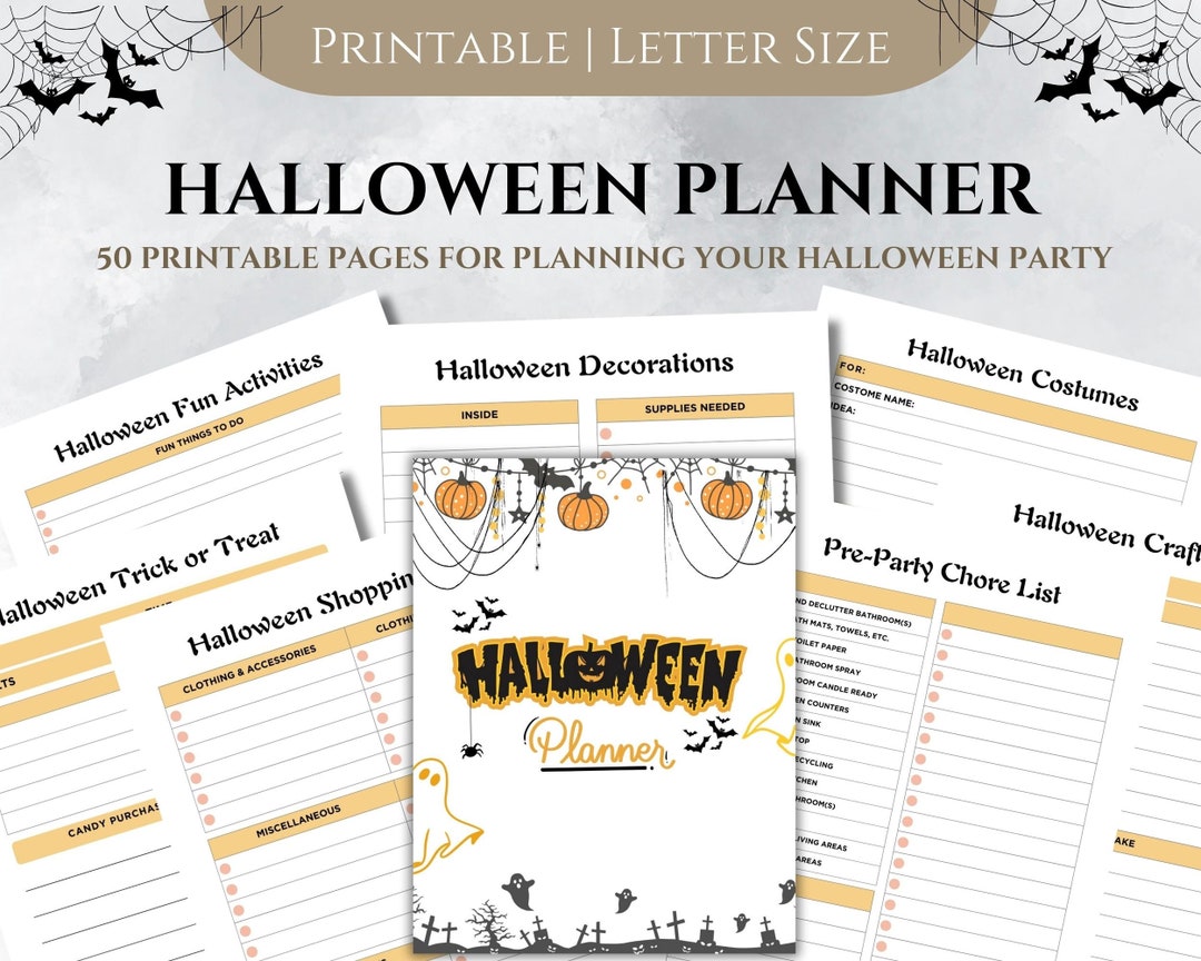 50 Page Halloween Planner Holiday Planner Halloween Planner - Etsy
