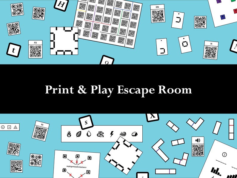 Print & Play QR Code Escape Room for Teens and Adults - Etsy