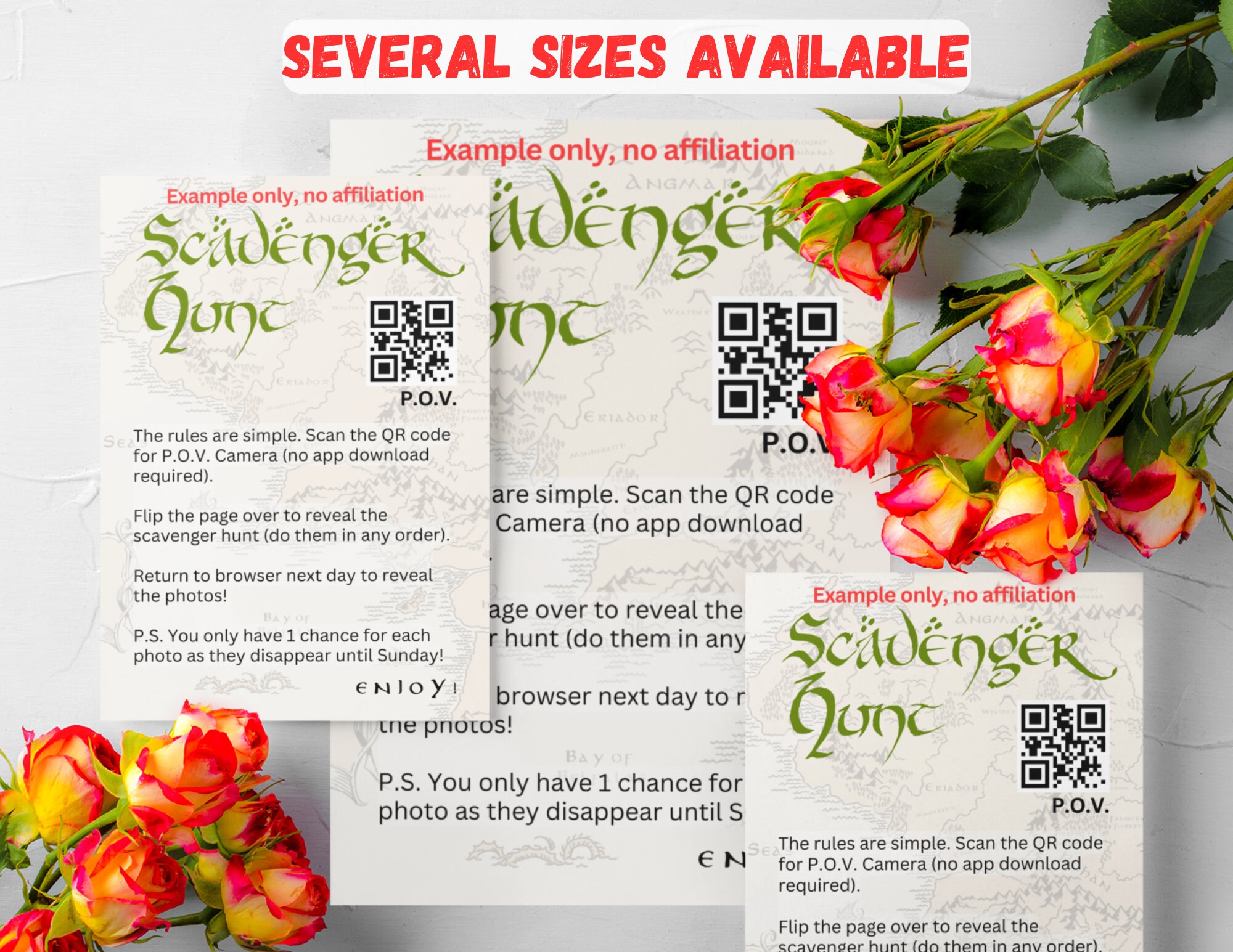 LOTR Wedding Scavenger Hunt / I-spy Game Instant Download Digital Canva ...