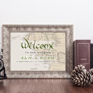 LOTR Wedding Welcome Sign Instant Download Digital Canva Editable ...