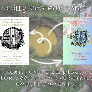 LOTR Wedding Table Numbers Instant Download Digital Canva Editable ...