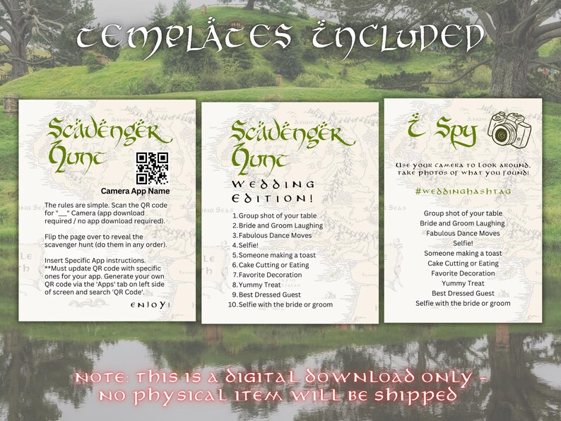 Whimsical Wedding Scavenger Hunt & I-spy Game | Editable Canva ...