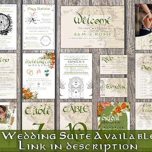 LOTR Wedding Welcome Sign | Instant Digital Download | Editable Canva ...