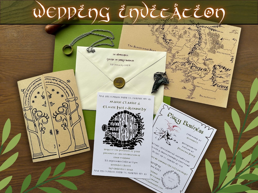 LOTR Wedding INVITATION | Instant Digital Download | Editable Canva ...