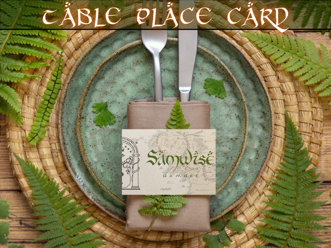 LOTR Table Place Cards | Instant Digital Download | Editable Canva ...