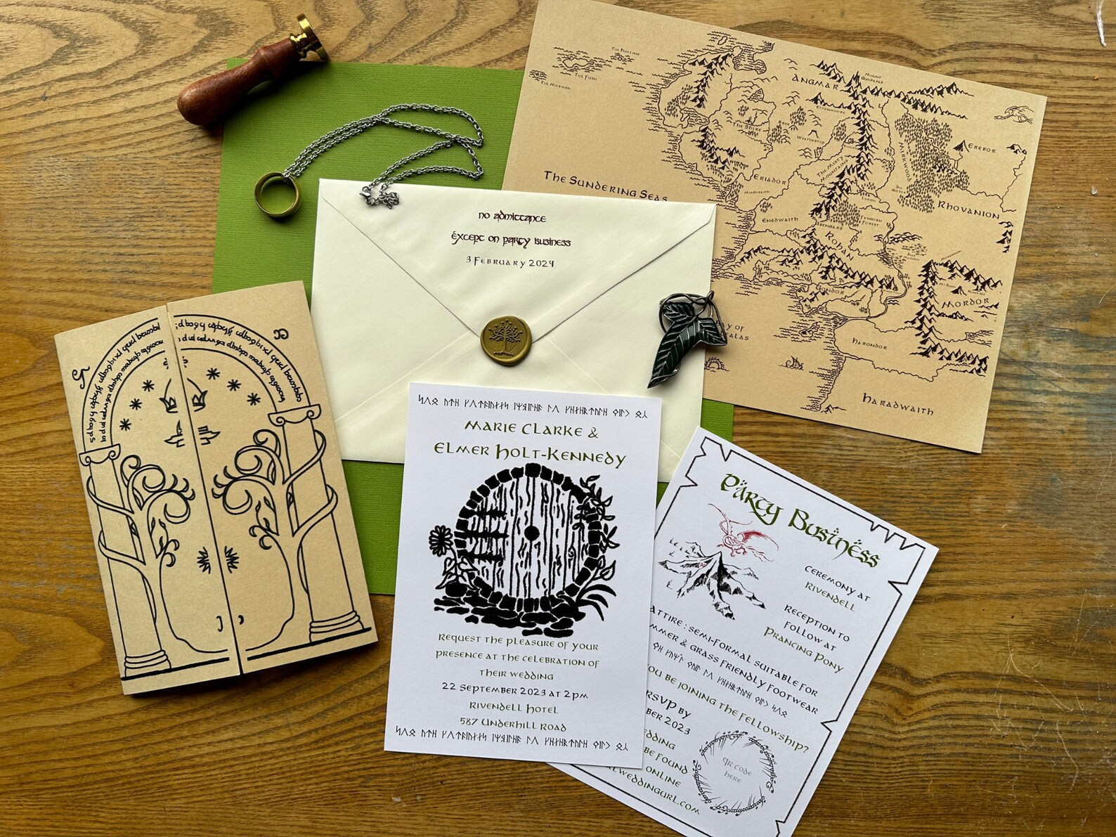 LOTR Wedding INVITATION Instant Download Digital Canva Editable ...