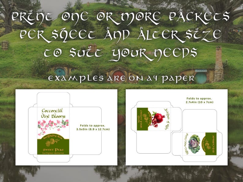 Middle-earth Garden Seed Packet Template | Editable Canva Design ...