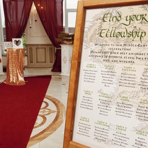 LOTR Wedding Seating Chart | Instant Digital Download | Editable Canva ...