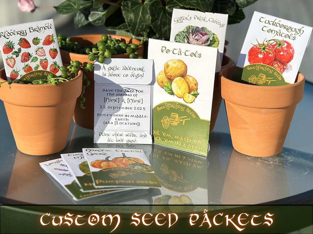 Middle-earth Garden Seed Packet Template | Editable Canva Design ...