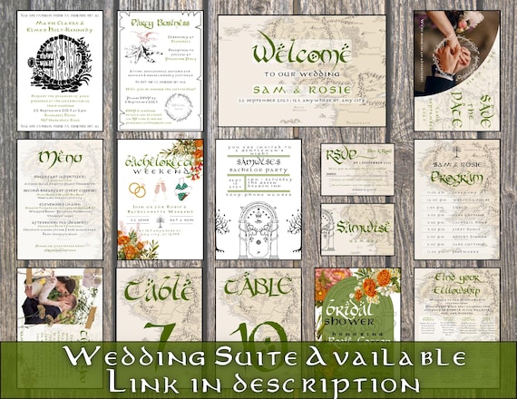 Invitaciones De Boda De Lord Lotr Lord Ofthe Rings Wedding Invitation
