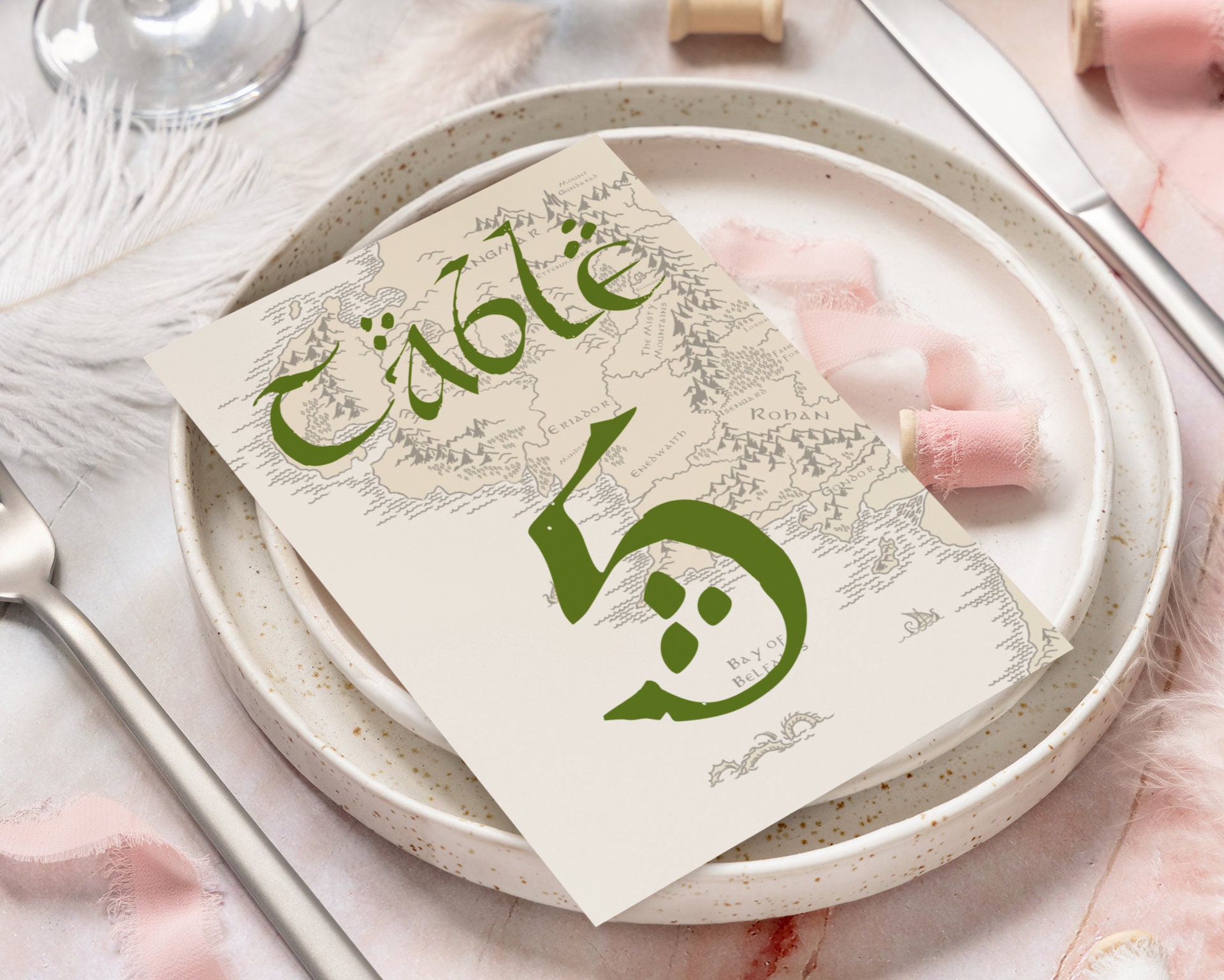 LOTR Wedding Table Numbers Instant Download Digital Canva - Etsy