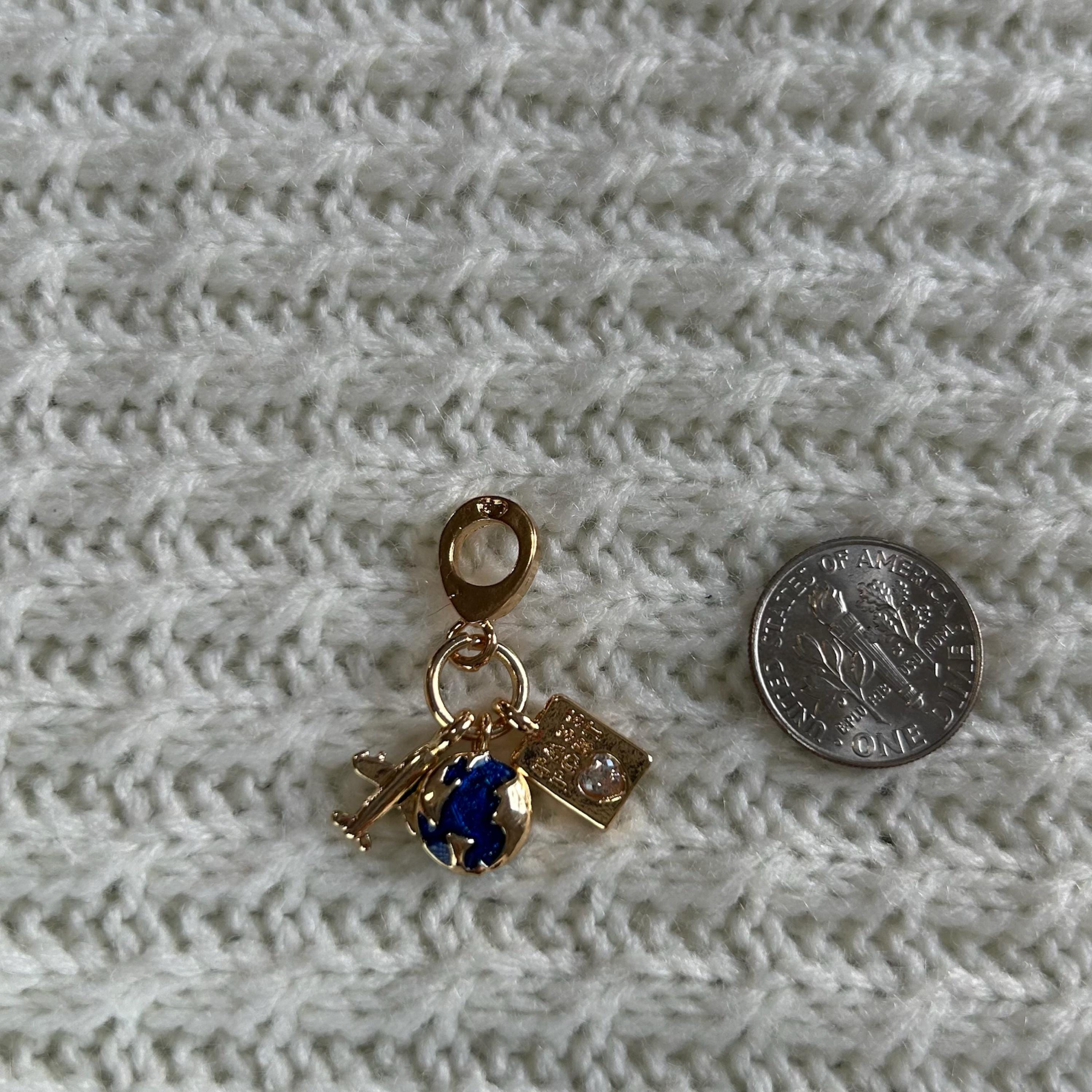 Travel Theme Bracelet Charm. Passport, Airplane Dangle Charm. Fits ...