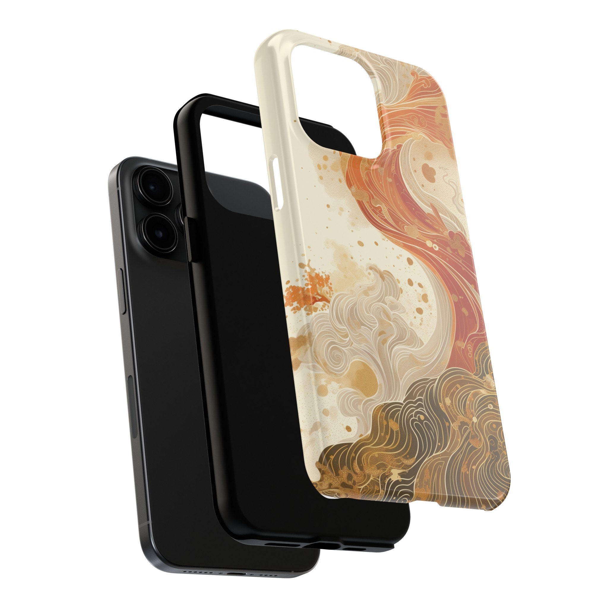 Asian Hokusai Abstract Art Japanese Art Tough Phone Case Gift / iPhone ...