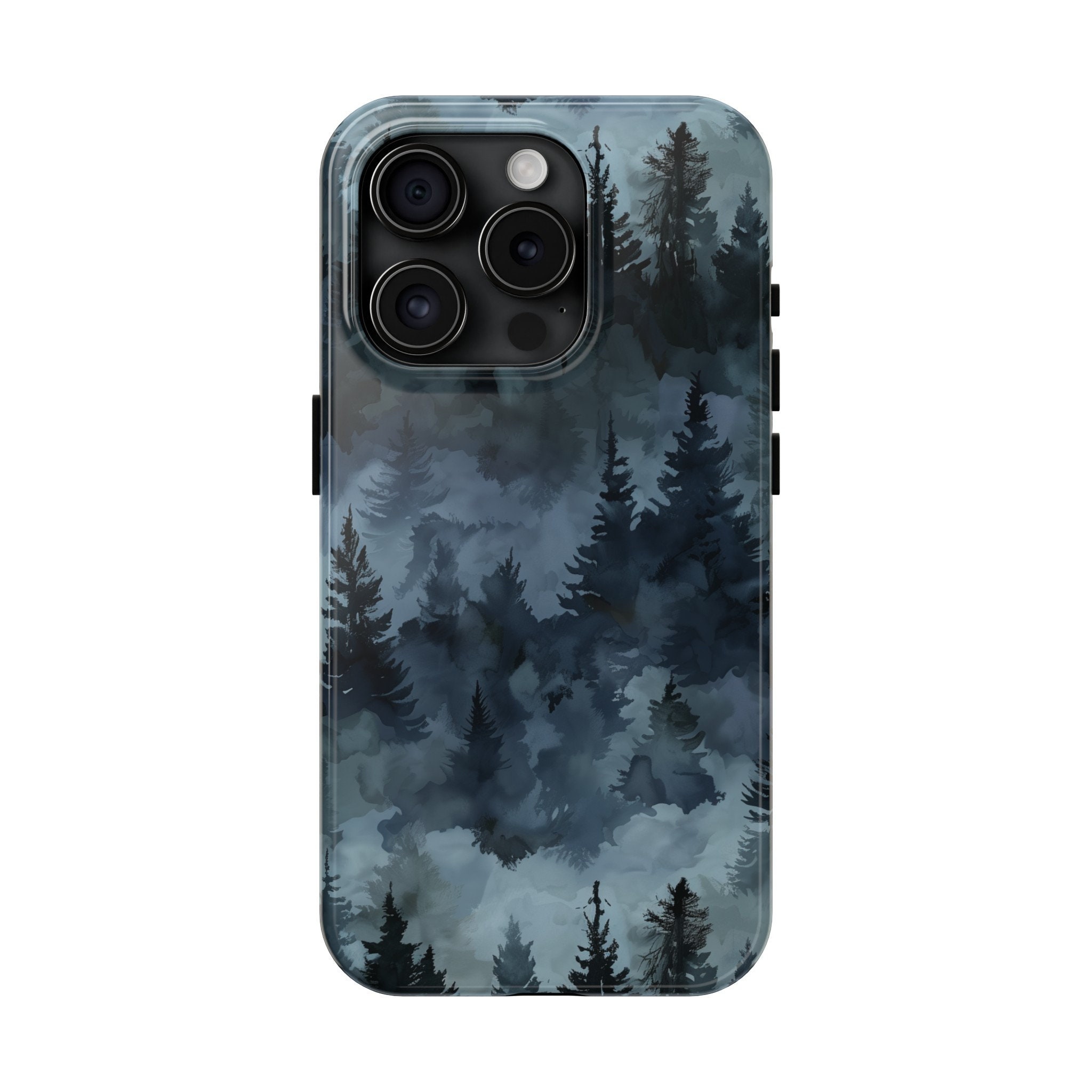 Watercolor Dark Forest Black Painting Tree Tough Phone Case Gift ...