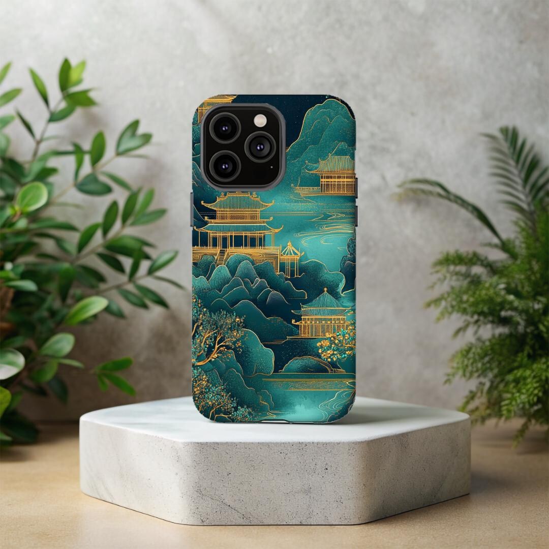 Magsafe Asian Landscape Phone Case -traditional Architecture, Mountains ...