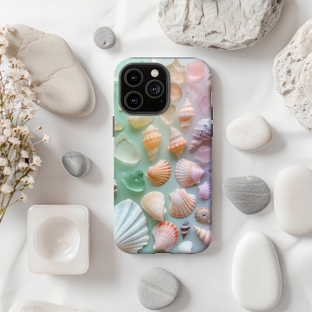 Magsafe Colorful Sea Shell Sea Life Beach Ocean Rainbow Tough Phone ...