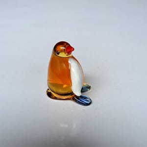 Handmade Murano Glass Penguin: Golden Glass Art Ornament - Etsy